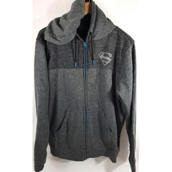 Shirts | Superman Dc Comics Zip Up Hoodie Sweatshirt Sz M Hero Clark ...